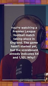 116K views · 922 reactions | Scoreboard 54 plays 1,101. - Caroline Roper, Ella Hubber and Tom Lum from the podcast 'Let's Learn Everything!' face a question about a suspicious scoreboard. | Tom Scott | Facebook