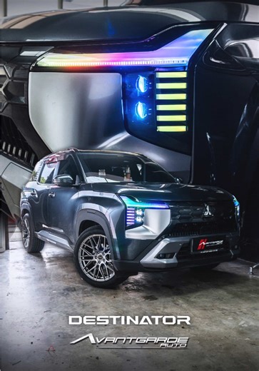 #Destinator upgraded with full spec headlamp, DRL, foglamp and minilens! Watch till the end for the output ⚡️ - DRL RGB with sequential sein - 2 sets matrix projector with PnP bracket and ice blue demon eyes - 2 inch smart apps biled foglamp - 2 sets x1 minilens #mitsubishidestinator #destinator2025 #destinatorultimate