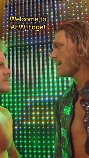 Throwback to a moment with the GREAT Edge! Welcome to @AllEliteWrestling! #edgewrestling #edgeaew #edgedebutaew #chrisjericho #chrisjerichoaew #wrestledream2023 #wrestlingflashback #wrest | Chris Jericho