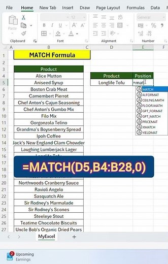 MATCH Formula in Excel in 60 Seconds ⏱️| Find Position Fast Using MATCH 🔥| Excel MATCH Function