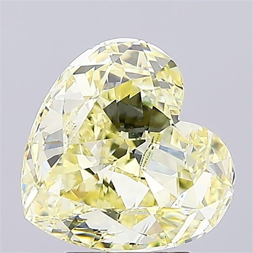 3.00 Ct Lab Diamond VS2 IGI Fancy Light Yellow Heart Cut for Pendant. - Etsy