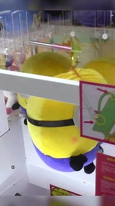 Harder than it looks! #clawmachine #claw #win #japan #ufocatcher #minion | Plush Time Wins