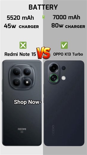 Redmi Note 15 Vs OPPO K13 Turbo