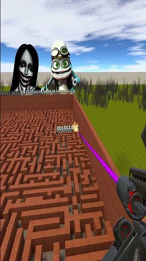 Too Much Crazy Frog And Kuchisake Onna in Big Maze Gmod Nextbot #shorts