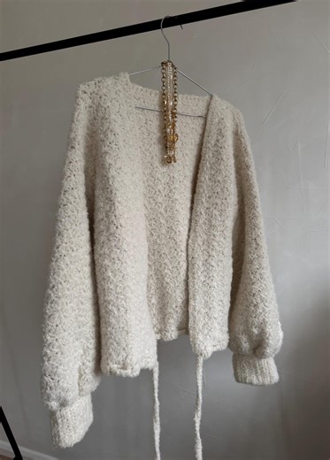 Cloud Bouclé Chunky Crochet Cardigan Pattern in UK Terms (PDF Download) - Intermediate Skill - Etsy