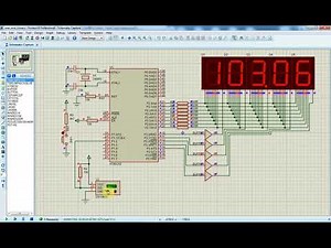 AT89C52 interfaces to a one wire DS18B20 digital thermometer