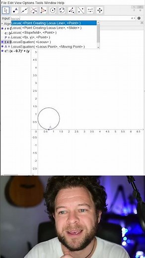 GeoGebra: Locus command (make a path from a moving object) in less than 1 minute #shorts #Geogebra