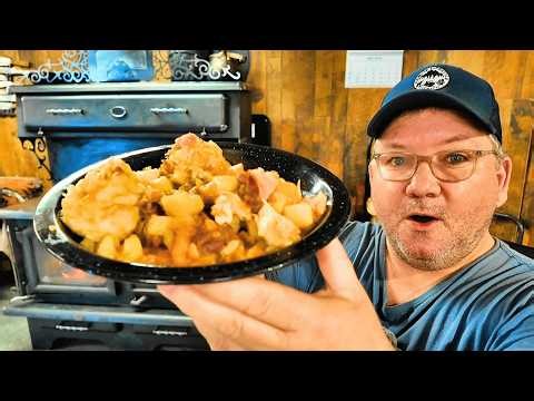 Cast Iron Cod Stew Over a Wood Stove | True Newfoundland Style