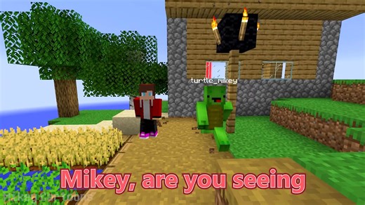 Mikey and JJ Survive on Sea Mob Chunk in Minecraft (Maizen) | Craftopia