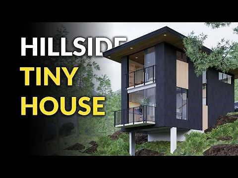 Tiny House on a Steep Slope: Split-Level Solution
