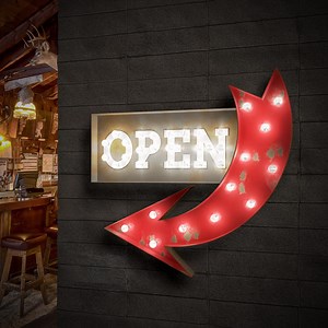 Marquee Light Retro Open Arrow Sign,customizable Marquee Sign,rustic OPEN Sign,retro Bar/pub Marquee Arrow Sign, Bar Business Wall Decor - Etsy