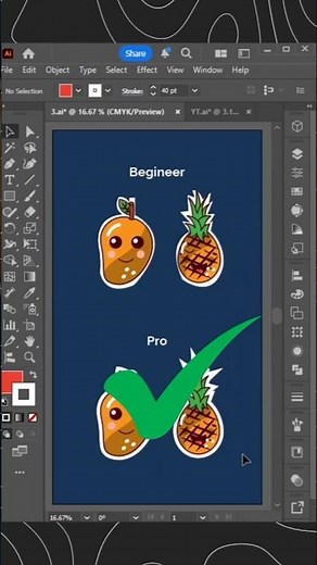 How to Create a Sticker Effect in Illustrator #illustratortips #graphicdesign