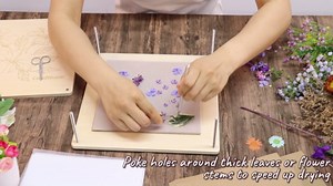 CandWuom Flower Press Kit, 11" x 11" Large 10 Layers Wooden Flower Pressing for Adults & Kids, Bouquet Preservation Craft Kit, DIY Flowers Drying Art, Ideal Gift for Arts and Crafts Lovers