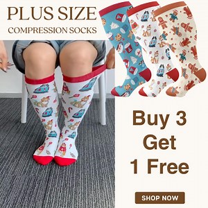 🎁Buy 3, Get 1 Free️🥰Big Sale‼️ 🎊3 For $40 / 6 For $72 / 9 For $99 Do your legs feel painful, heavy, or swollen? Our compression socks deliver effective symptom relief while improving your leg health! EFFECTIVE SUPPORT (20-30mmHg): ✅ BOOSTS BLOOD CIRCULATION - Fights fluid buildup & fatigue ✅ REDUCES SWELLING & DISCOMFORT - Targets aching, heavy legs ✅ PREVENTS VARICOSE VEINS & EDEMA - Clinically proven compression ✅ ALL-DAY COMFORT - Lightweight support for legs & feet SART DESIGN FEATURES: •