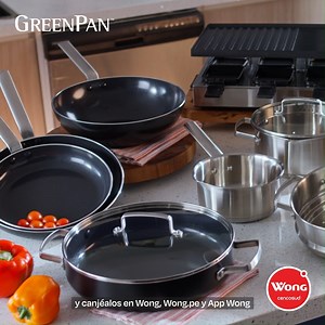 Con la Chef’s Collection de GreenPan, el experto serás tú.👨🏻‍🍳🤩 Canjea esta exclusiva colección en nuestras tiendas, Wong.pe y la App Wong, y lleva tu cocina al siguiente nivel. 🔥 Wong, de expertos para expertos. | Wong