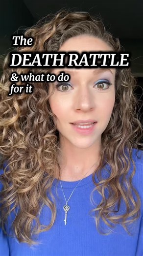 Chelsey ✨ the Palliative PA on Instagram: "The “Death Rattle” at the end of life is so scary for families! But here are a few tips to help this wet sound at the end of life. #hospice #palliativecare #endoflifecare #death #medical #healthcare #physicianassistant"