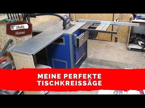 Tischkreissäge mit Schiebeschlitten selber umgebaut - Kleine Formatkreissäge bauen