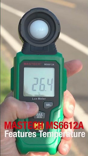 MASTECH MS6612A Mini Digital Light Meter with Temperature