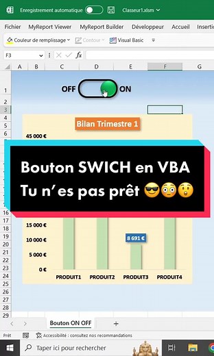 Je te montre comment masquer/afficher un graphique à l’aide d’un bouton d’une manière inédite 🤯🤯🤯#apprendreexcel #astuceexcel #microsoftexcel #excelfrancais #excel ##vba##visualbasic