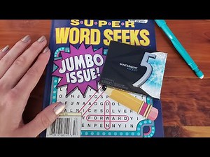 ASMR - Softspoken Word Search w/ Gum Chewing ~ Requested
