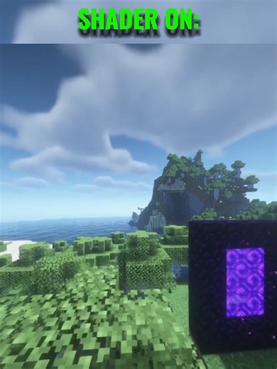 Minecraft with shader vs no shader 🥀🔥✨#minecraft #fyp