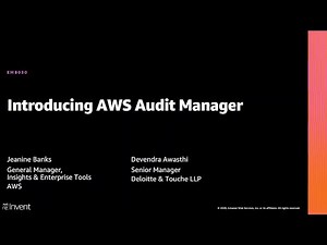 AWS re:Invent 2020: Introducing AWS Audit Manager