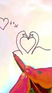 drawing for kids,Haw to make a two swan from Hart #drawingtoday #drawntolife