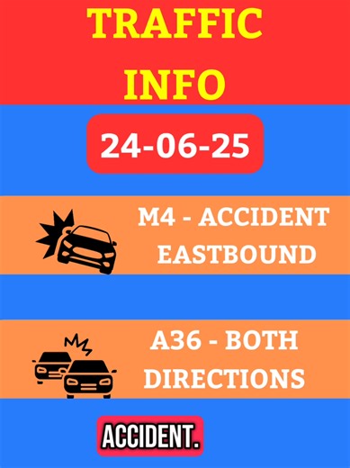 Traffic Alert: Delays on M4 and A36 Routes