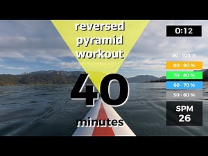 (19.03) - 40/30 minute rowing workout - interval training - reversed pyramid (1.1)