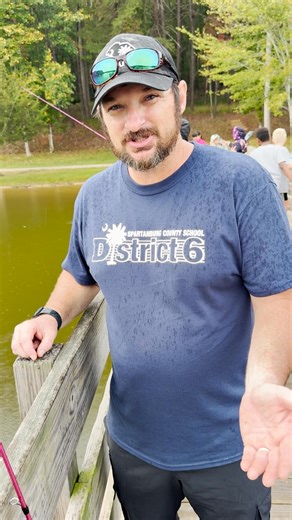 17K views · 328 reactions | We followed a group of fifth graders on a fishing field trip, and they were hooked from the start! Students reeled in fish after fish, learning firsthand about nature, patience, and the science of the great outdoors. Mr. Jeff Young, our D6 Elementary Science Coach, says this kind of hands-on experience teaches so much more than just how to bait a hook, it brings science to life. Take a look! #d6experience | Spartanburg County School District Six | Facebook