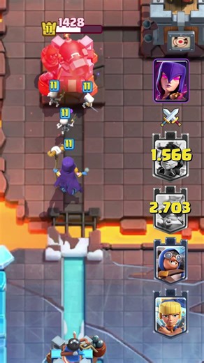 BRUJA vs 4 TORRES ⚔💀🔥 #clashroyale #shortsfeed #battle #witch