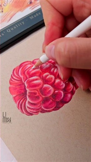 How to draw raspberry #howtodraw #raspberrydrawing #coloredpencils