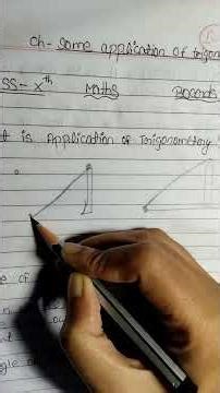 Some applications of trigonometry,|Introduction| CLASS -10th| BOARDS EXAM 👍💯