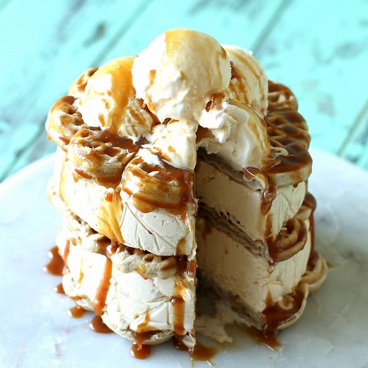 2.6M views · 1.7K reactions | Churro Waffle Ice Cream Cake Save...