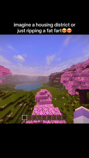Cherry Blossom Flat Land in Minecraft
