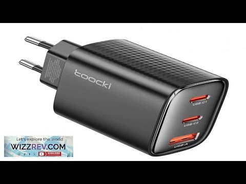GaN Tech Toocki TCT40 22EU 40W 3 Port USB PD Charger USB A+2USB C PD Fast
