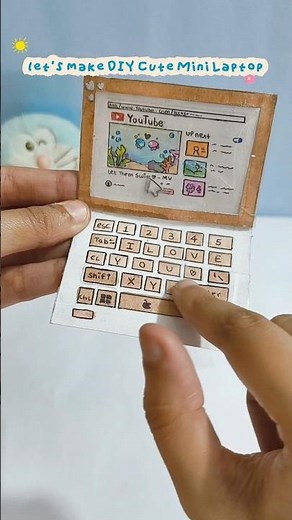 DIY Cute Mini Laptop 💻 #diy #craft #papercraft #diyideas