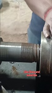 Square Thread Spindle | M.S. Bush & Brass Nut Fitting on Lathe Machine.