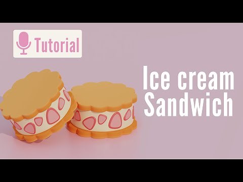 Ice cream sandwich - Blender 3D Beginner Tutorial