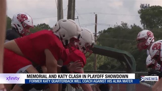 Playoff reunion showdown! 👀🏈 Memorial’s head coach Brooks Haack, faces his alma mater, Katy, and his former head coach, Gary Joseph. The players from both teams are excited for the reunion. #THSFB #Houston #playoffs | Nick Mantas