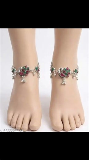 Elegant Silver Look Oxidized Payal (Pair) | Traditional #ytshorts #goldsilver #jewellery