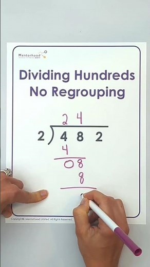 Division with no regrouping (long division) - Singapore Math Mini Tutorial #mathiseasy