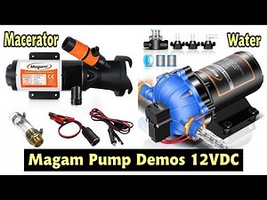 Water & Waste Pump Demos - *Inexpensive* 12VDC Macerator and Fresh Water Pumps for the RV or Boat