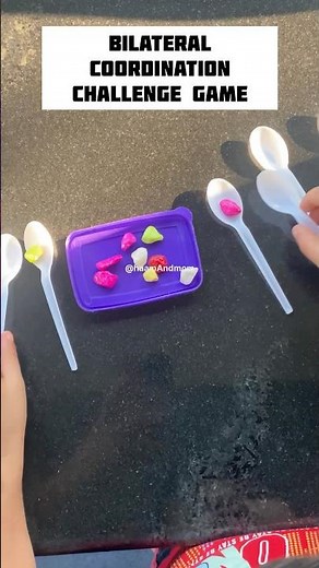 Spoon transfer challenge |bilateral coordination |easy games ideas for kids#easyactivities #shorts