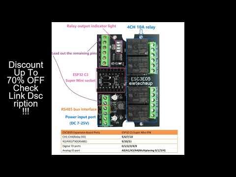 RISC-V SOC Wi-Fi BLE Development Board ESP32 C3 Super Mini RS485 Relay Expansion Module for Arduino