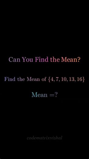Can You Find the Mean of These Numbers Test Your Math Skills Now! #mathchallenge