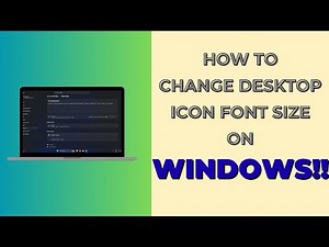 How to Change Desktop Icon Font Size in Windows 11