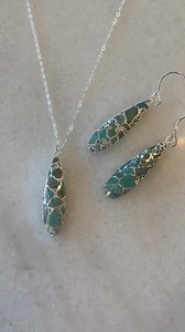 Raw Turquoise Necklace and Earring Set Sterling Silver Gift for Wife Gold Fill Raw Gemstone Jewelry Gift for Friend Sister Natural Turquoise - Etsy