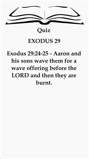 Exodus 29: Sacrifice & Wave Offering 🙏🔥
