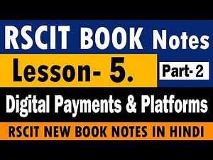 RSCIT Book Lesson- 5. (Digital Payments & Platforms) Notes In Hindi 2019 (Part- 2)